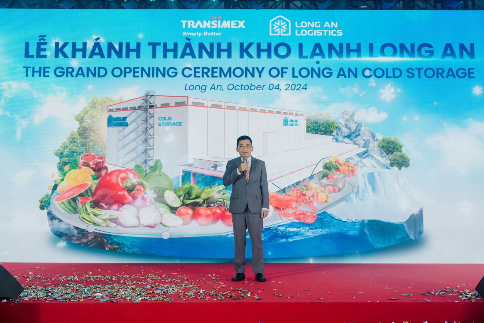 Transimex Group và hai Công ty thành viên tổ chức Lễ khánh thành kho lạnh Long An